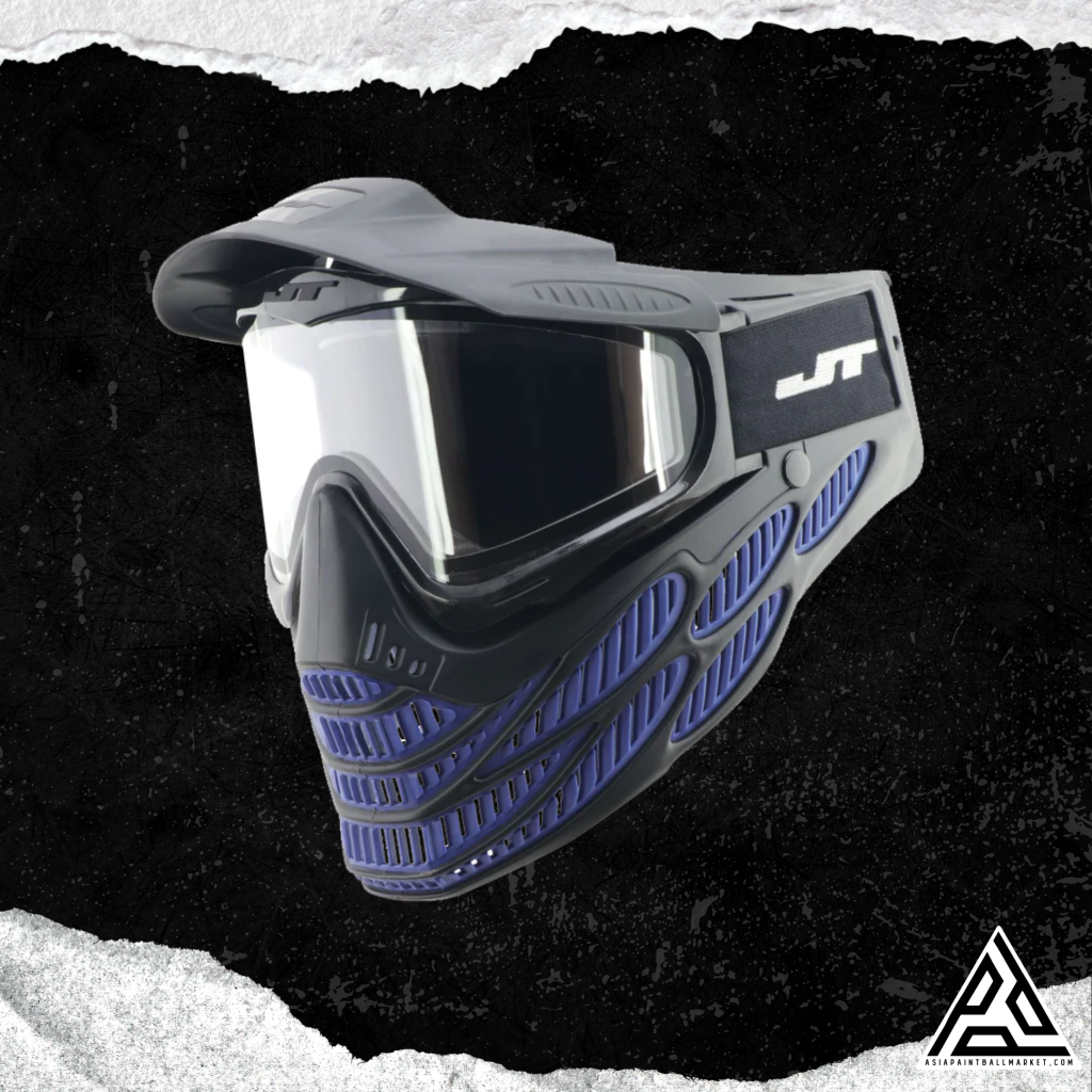 JT Flex 8 Black/Blue w/ Clear Thermal Lens - asiapaintballmarket.com